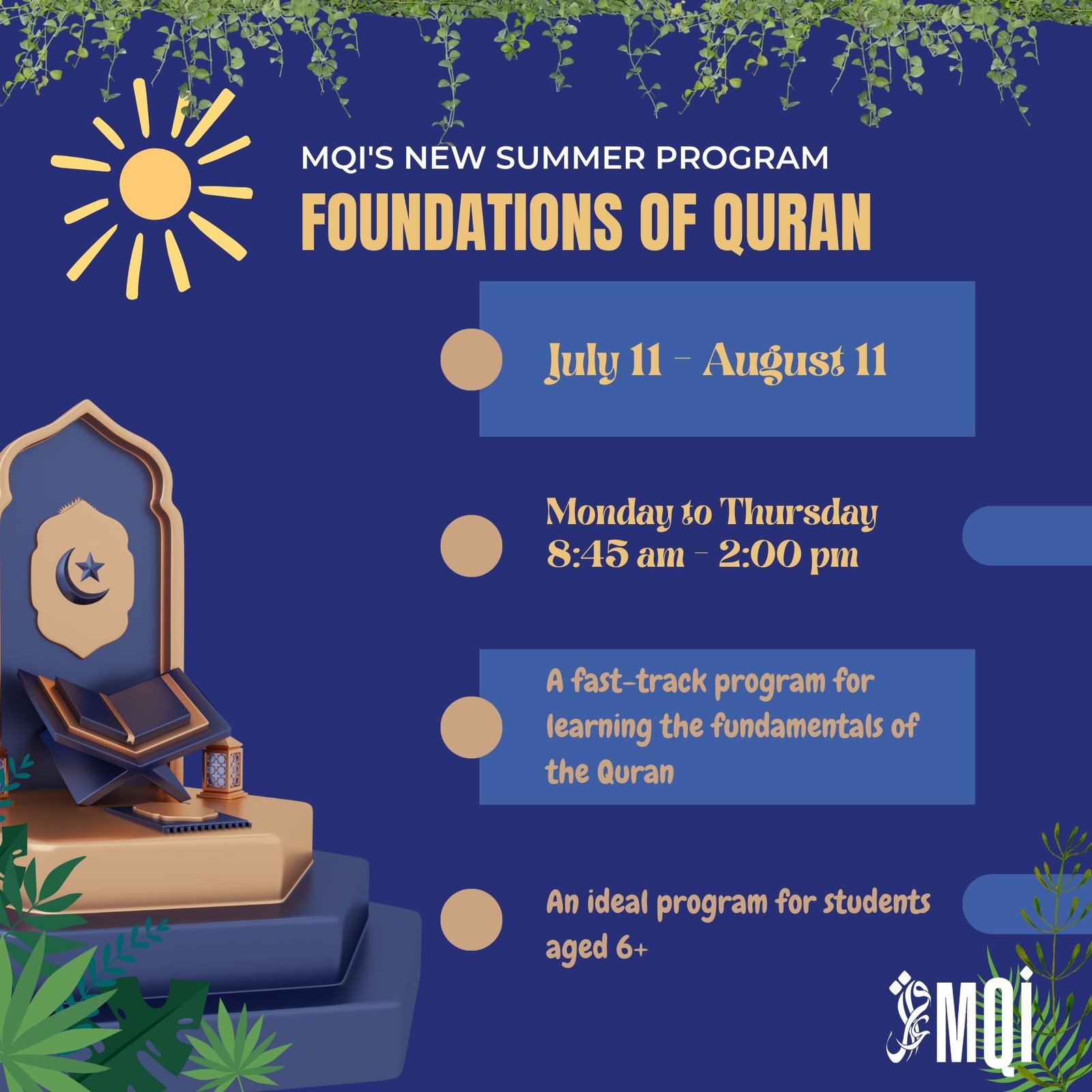Summer Quran Programs – Milton Quran Institute
