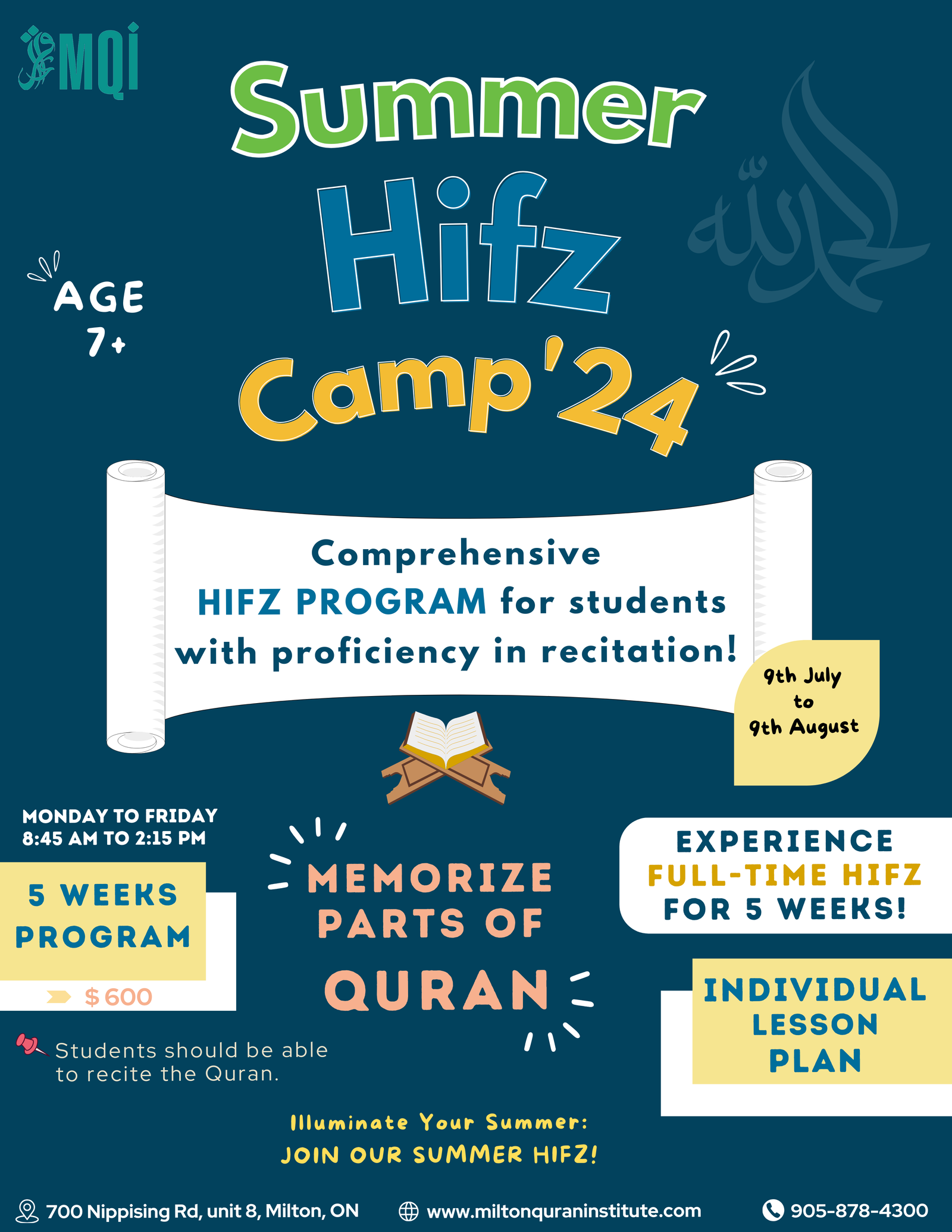 Summer Quran Programs – Milton Quran Institute